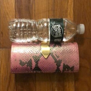 Banana Republic | Bags | Banana Republic Pink Python Clutch | Poshmark